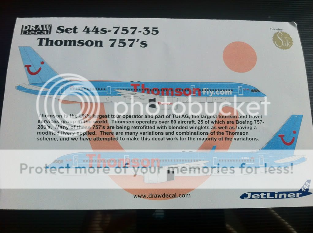 My draw decals Thomson b757-200 build - Work in Progress - Aircraft ...